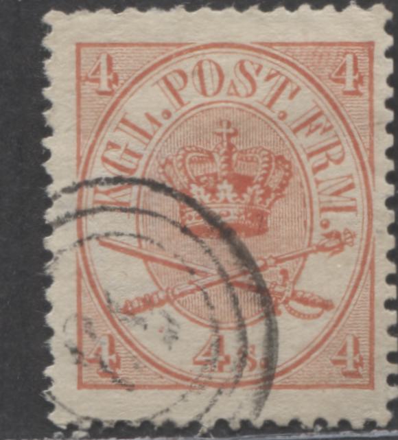 Lot 339 Denmark SC#13 3s Red Violet 1864-1868 Emblems Issue, Perf 13 ...