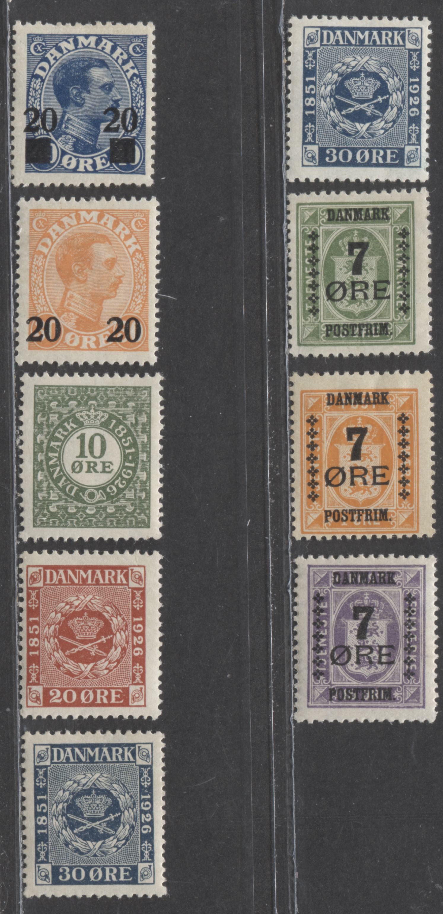Lot 381 Denmark SC#176/190 1926-1927 Surcharges and 75th Anniversary o – Brixton Chrome