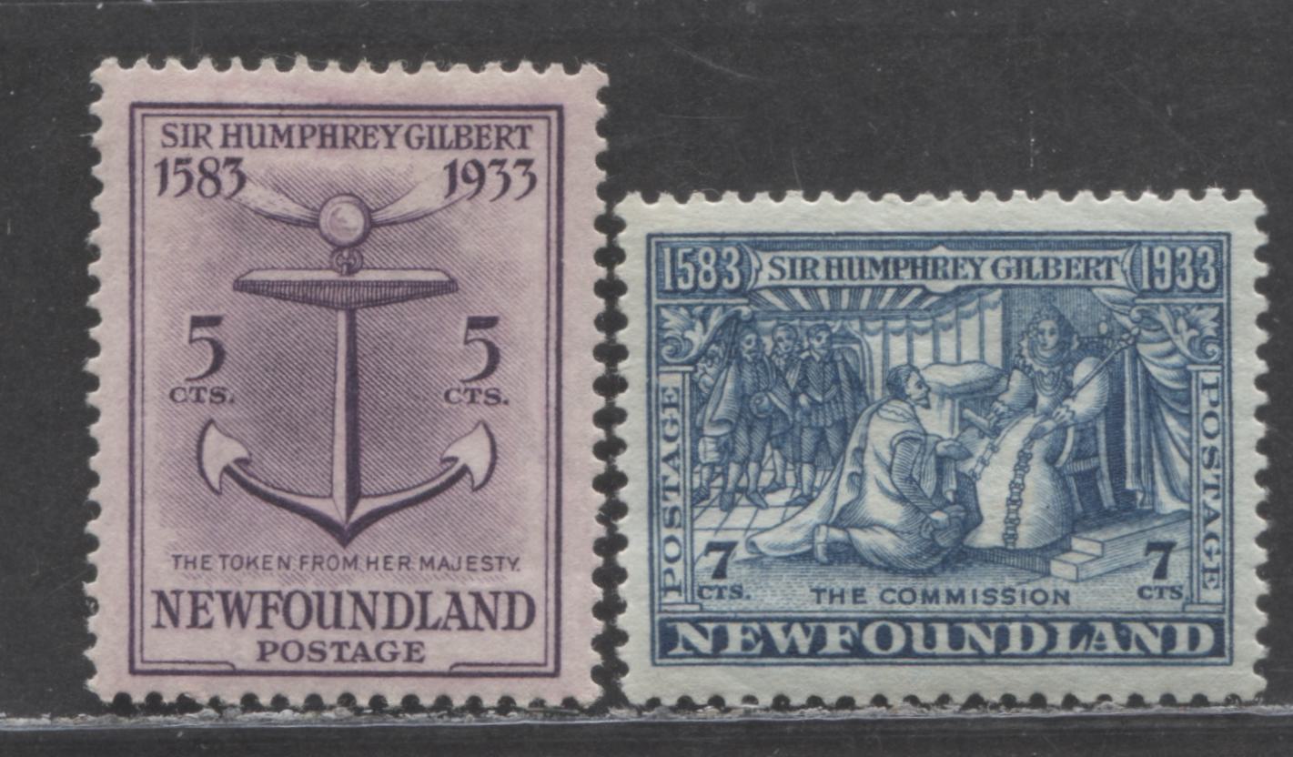 Lot 214 Newfoundland #216-217 5c & 7c Dull Violet & Blue Token From Qu ...