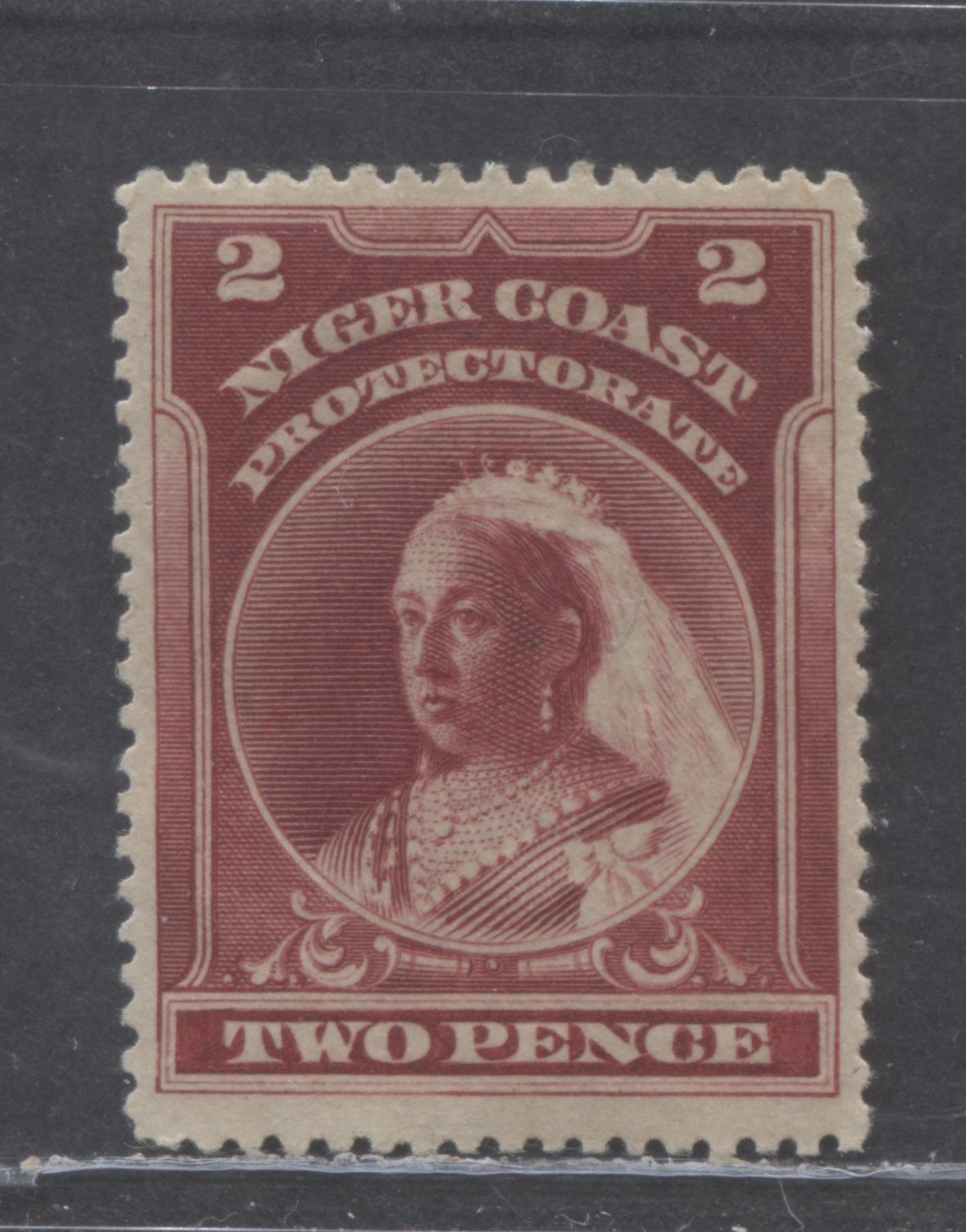 Lot 368 Niger Coast Protectorate SC#45 2d Deep Lake 1894 Unwatermarked – Brixton Chrome