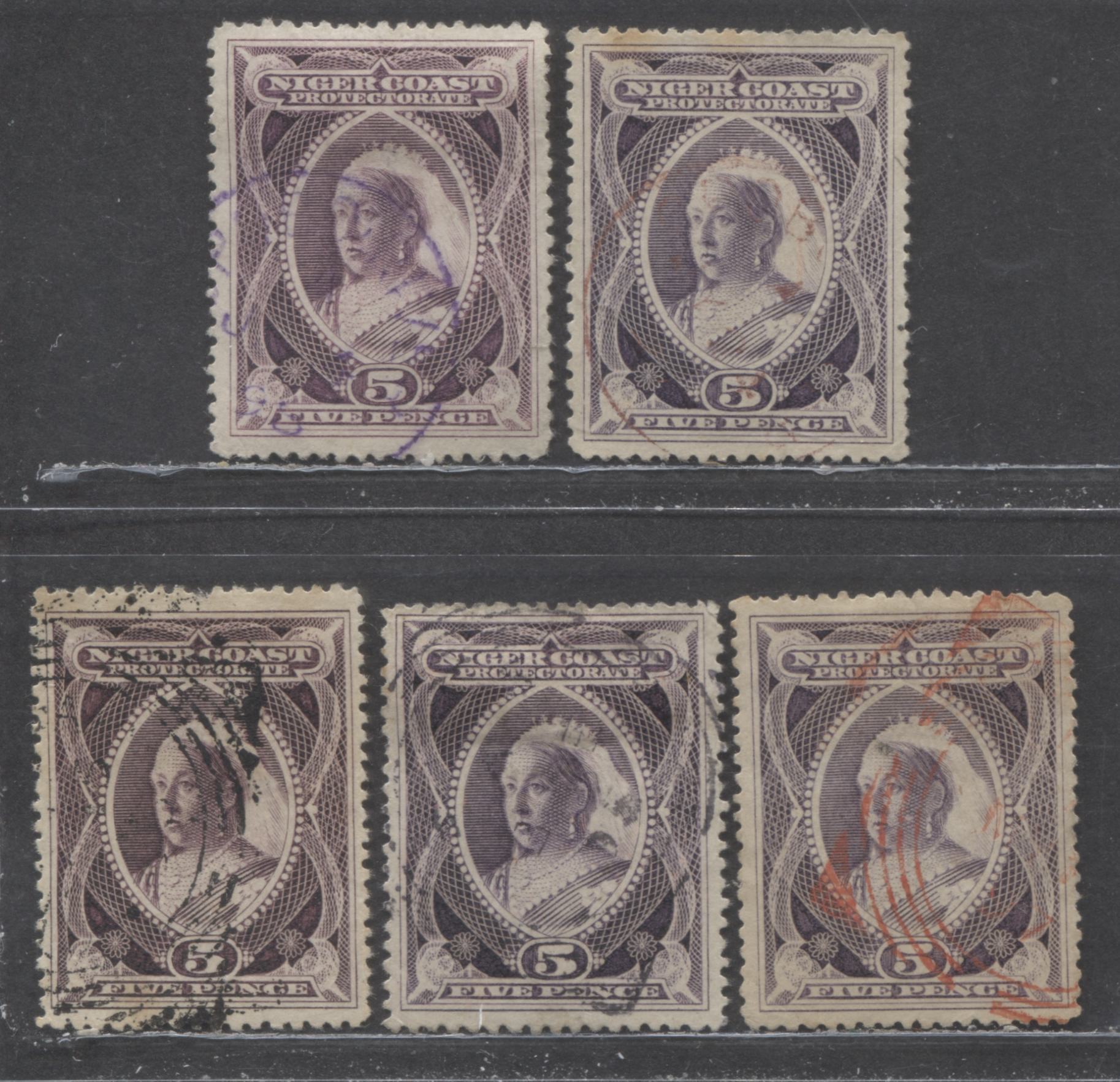Lot 384 Niger Coast Protectorate SC#47 5d Violet 1894 Unwatermarked Wa – Brixton Chrome