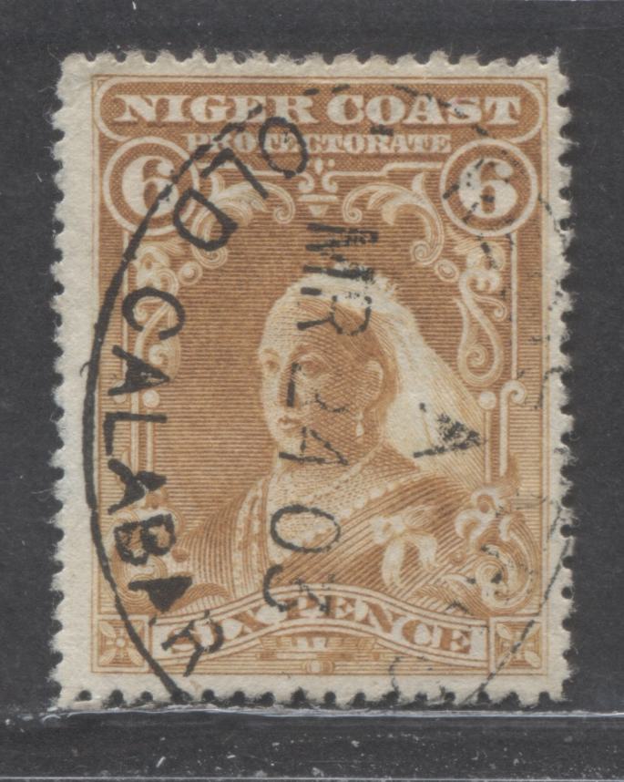 Lot 441 Niger Coast Protectorate SC#60 6d Pale Yellow Brown 1898-1900 – Brixton Chrome