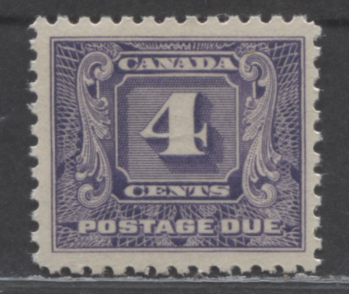 Lot 10 Canada #J8i 4c Dark Violet, 1930-1932 2nd Postage Dues, A VFNH ...