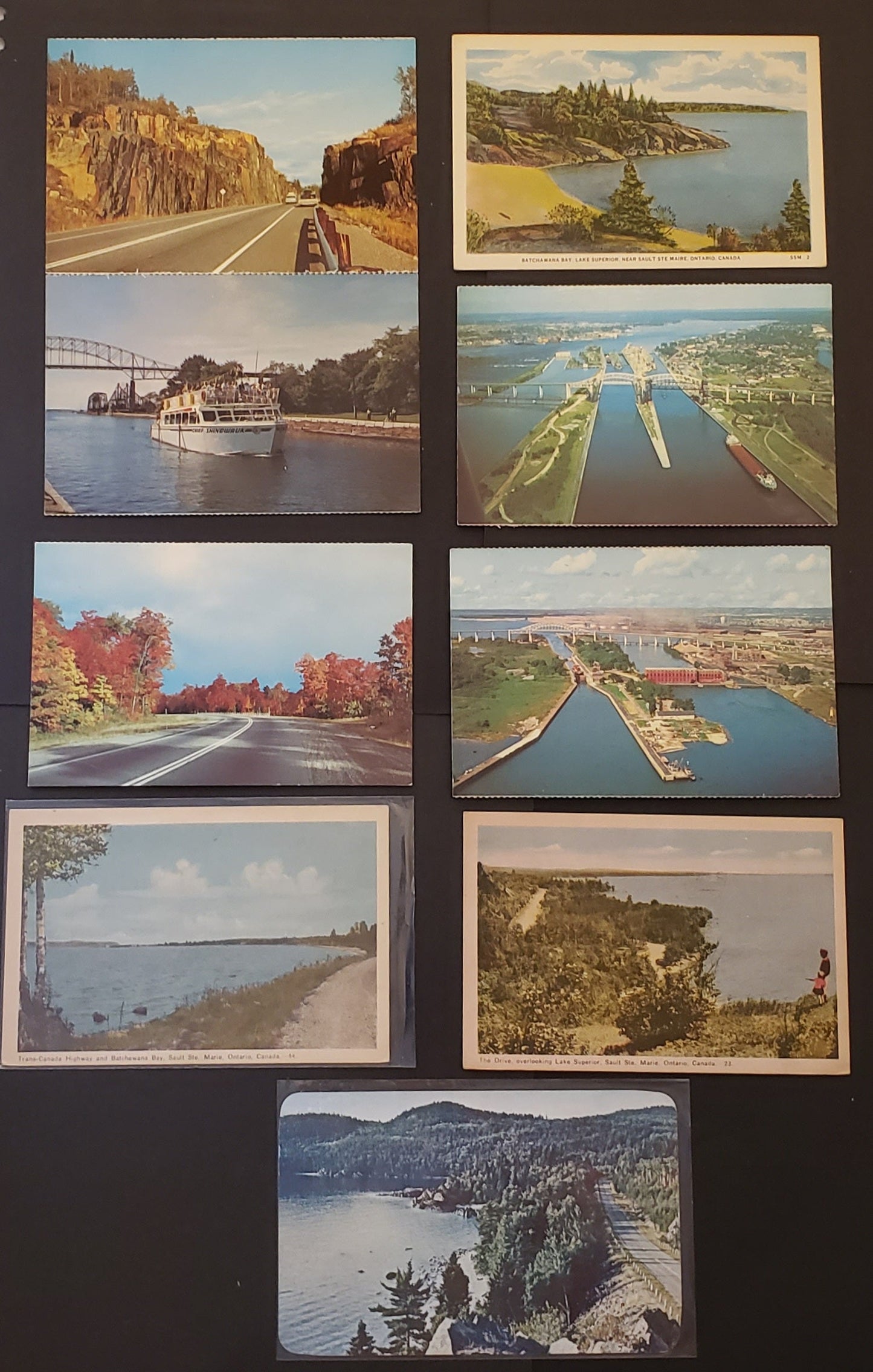 Lot 88 Group Of 9 Canadian Postcards Featuring Scenes Of Sault Ste. Ma ...