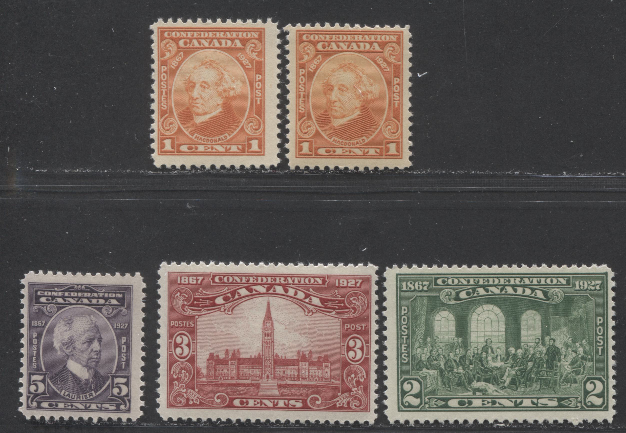 Lot 304 Canada #141-144 1c-5c Orange - Violet Sir John A Macdonald - S ...