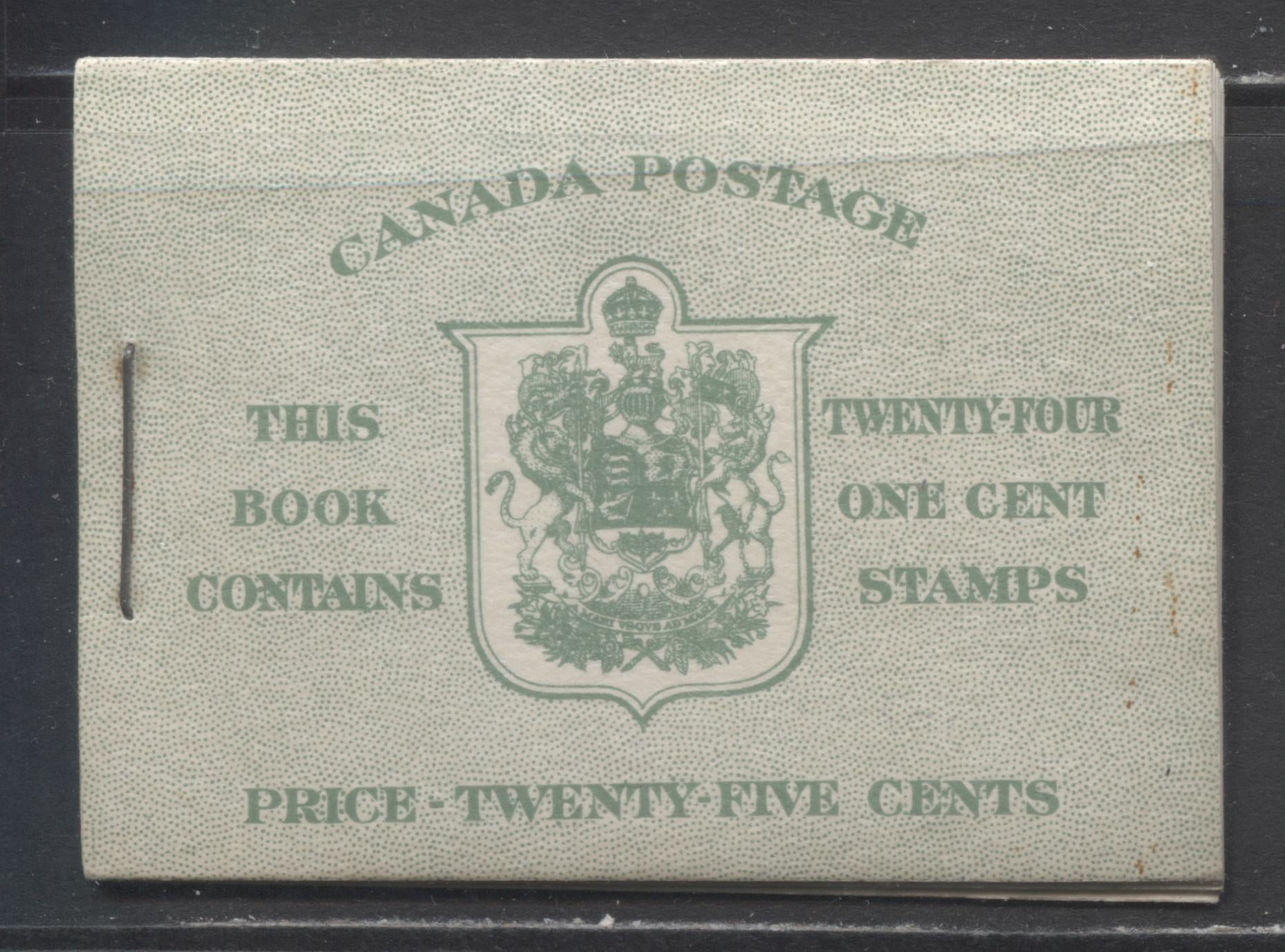 Lot 17 Canada #BK28cE 1937-1942 Mufti Issue, Complete 25c English Book ...