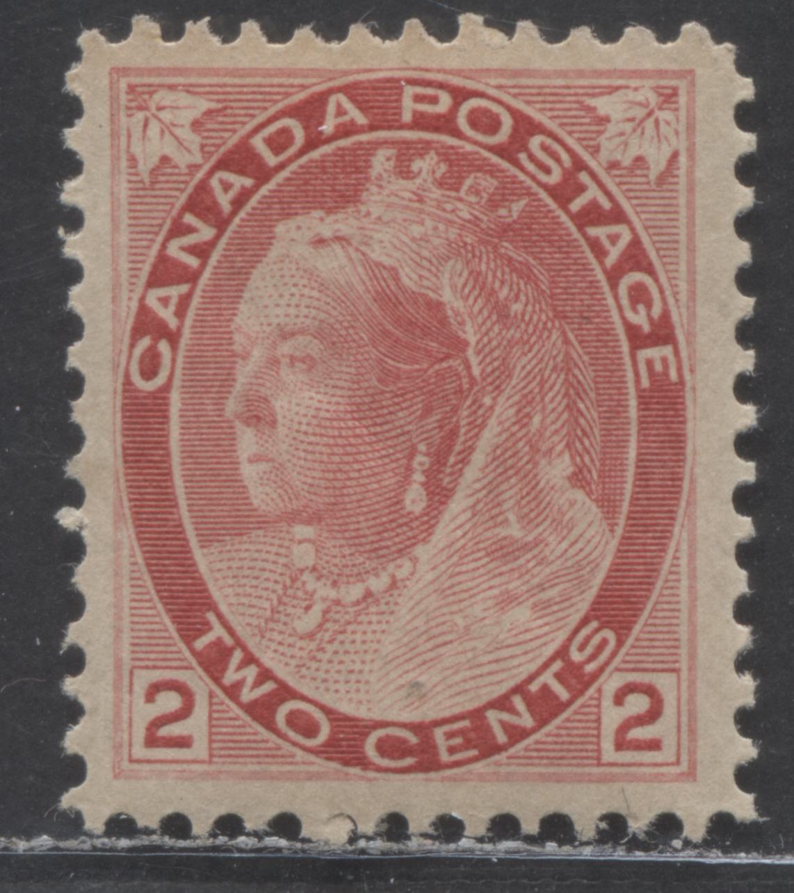 Lot 349 Canada #77 2c Carmine Queen Victoria, 1898-1902 Numeral Issue ...