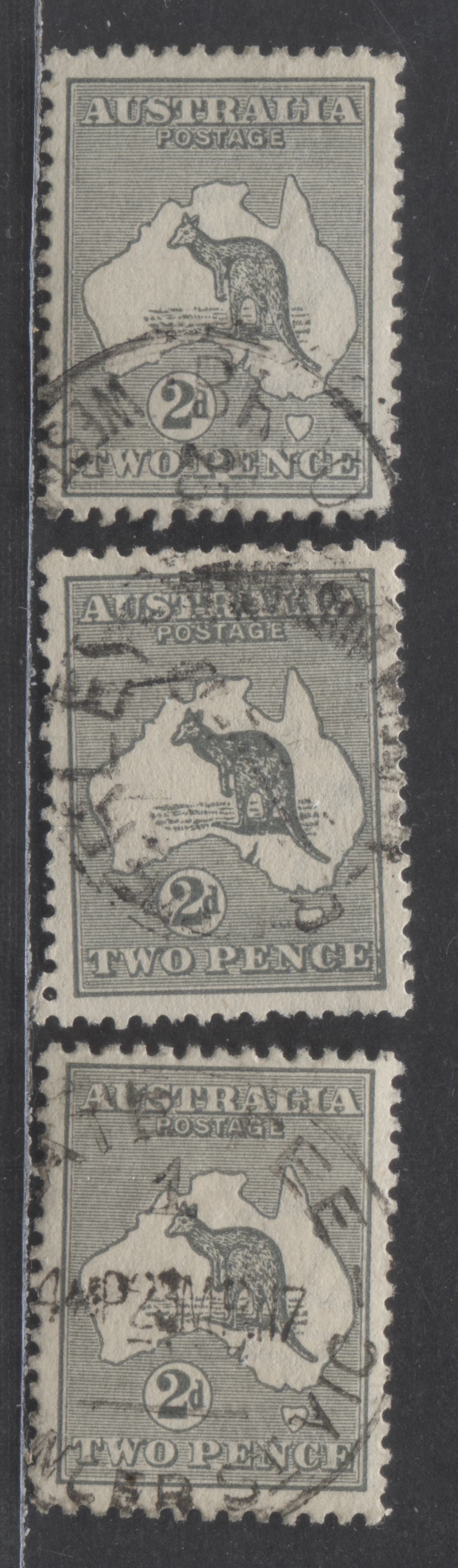Lot 32 Australia SG#35/35d 1915-1927 Kangaroo & Map Issue, 2d Gray & S ...
