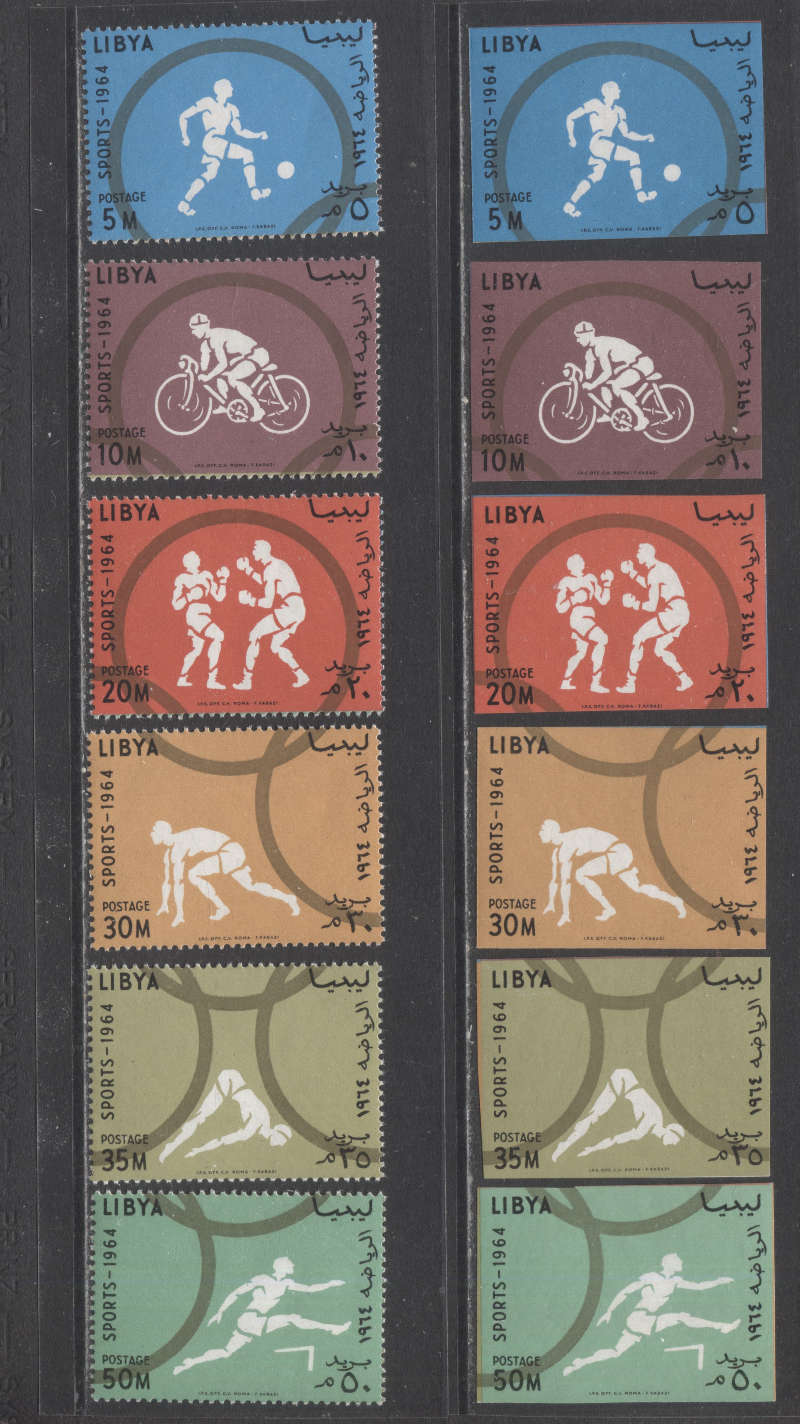 Lot 118 Libya SC#258-263 1964 Tokyo Olympics Issue, A VFNH Range Of Si ...