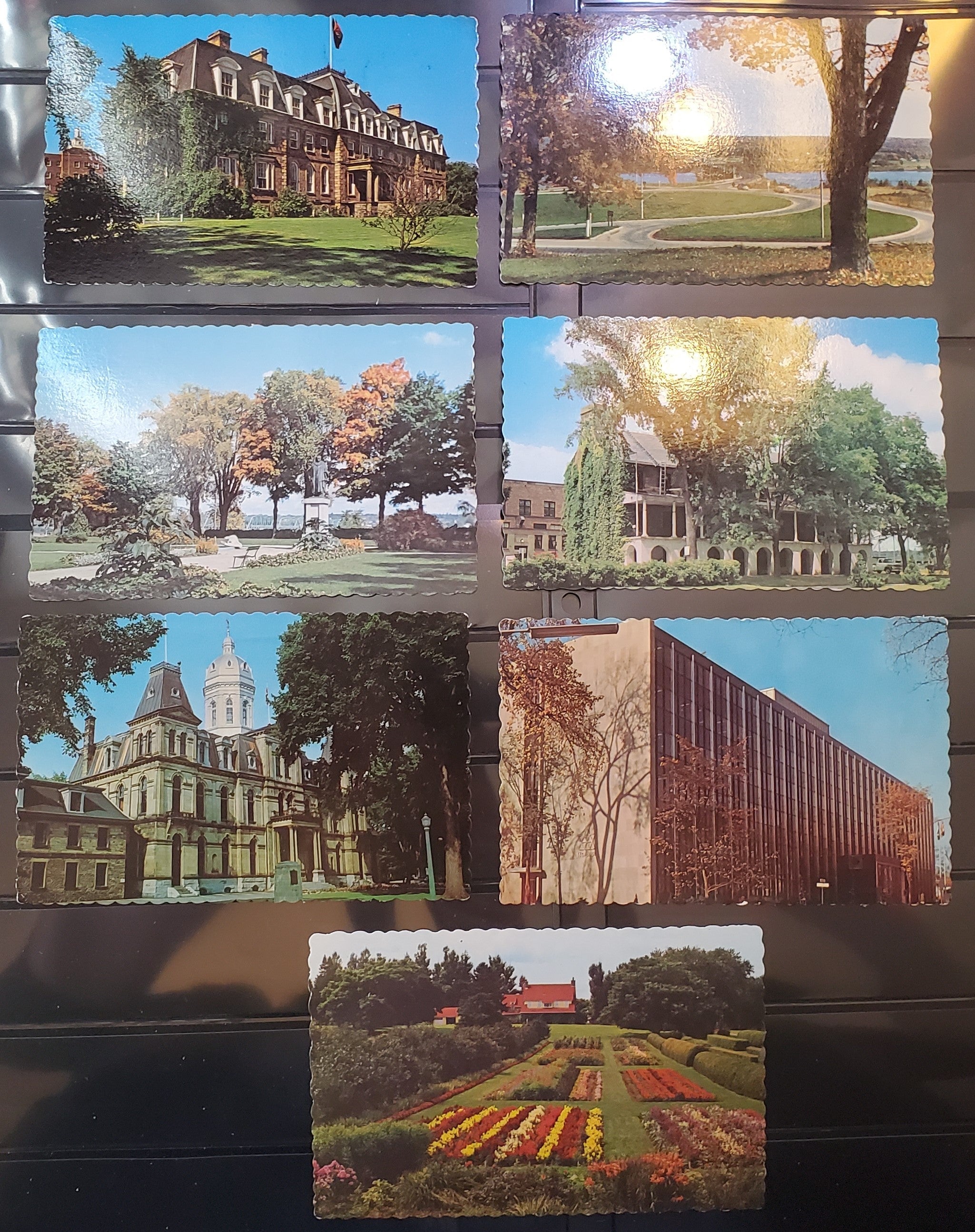 A Group of 7 Postcards From Fredericton, New Brunswick, Showing Variou ...