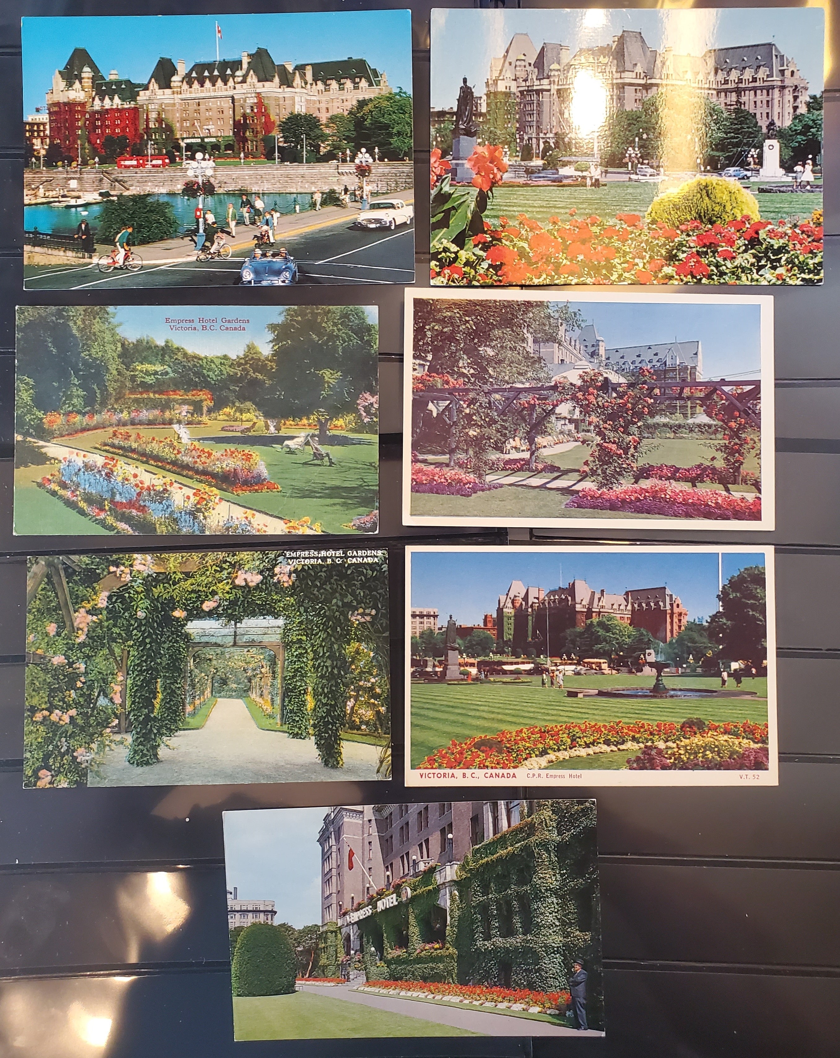 A Group of 7 Postcards From Victoria, BC, Showing The Empress Hotel, F ...